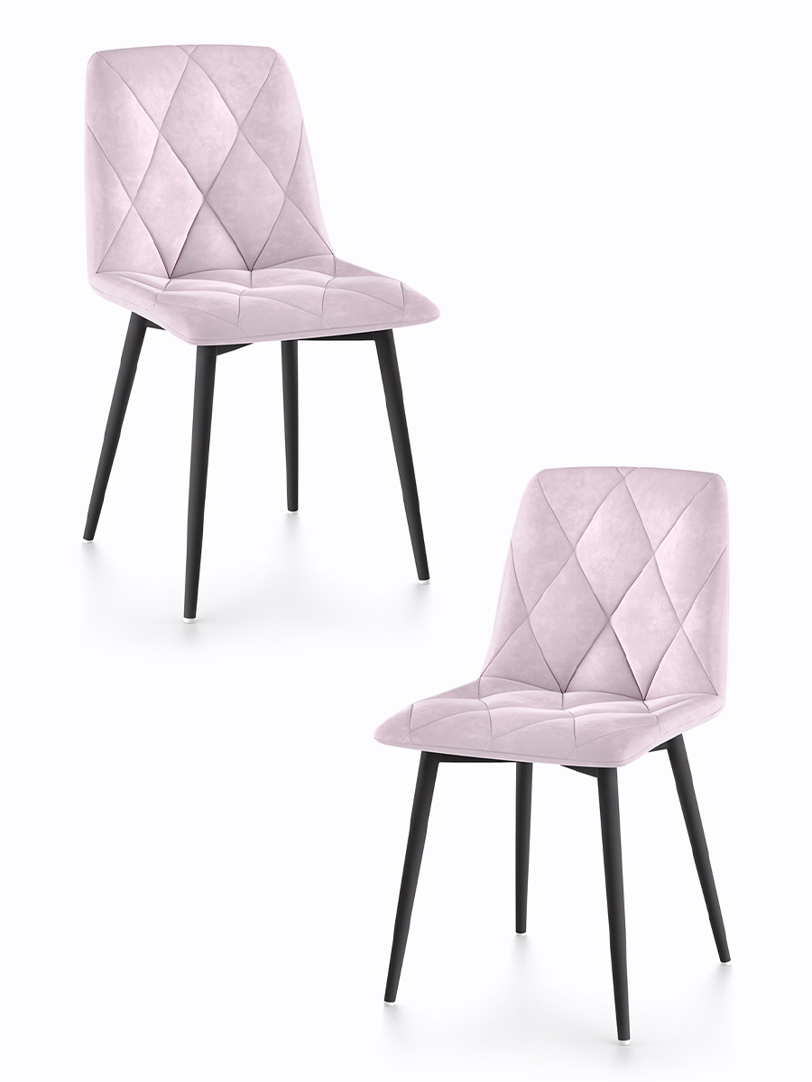 Комплект стульев для кухни DecoLine Ричи 2шт., черный/розовый