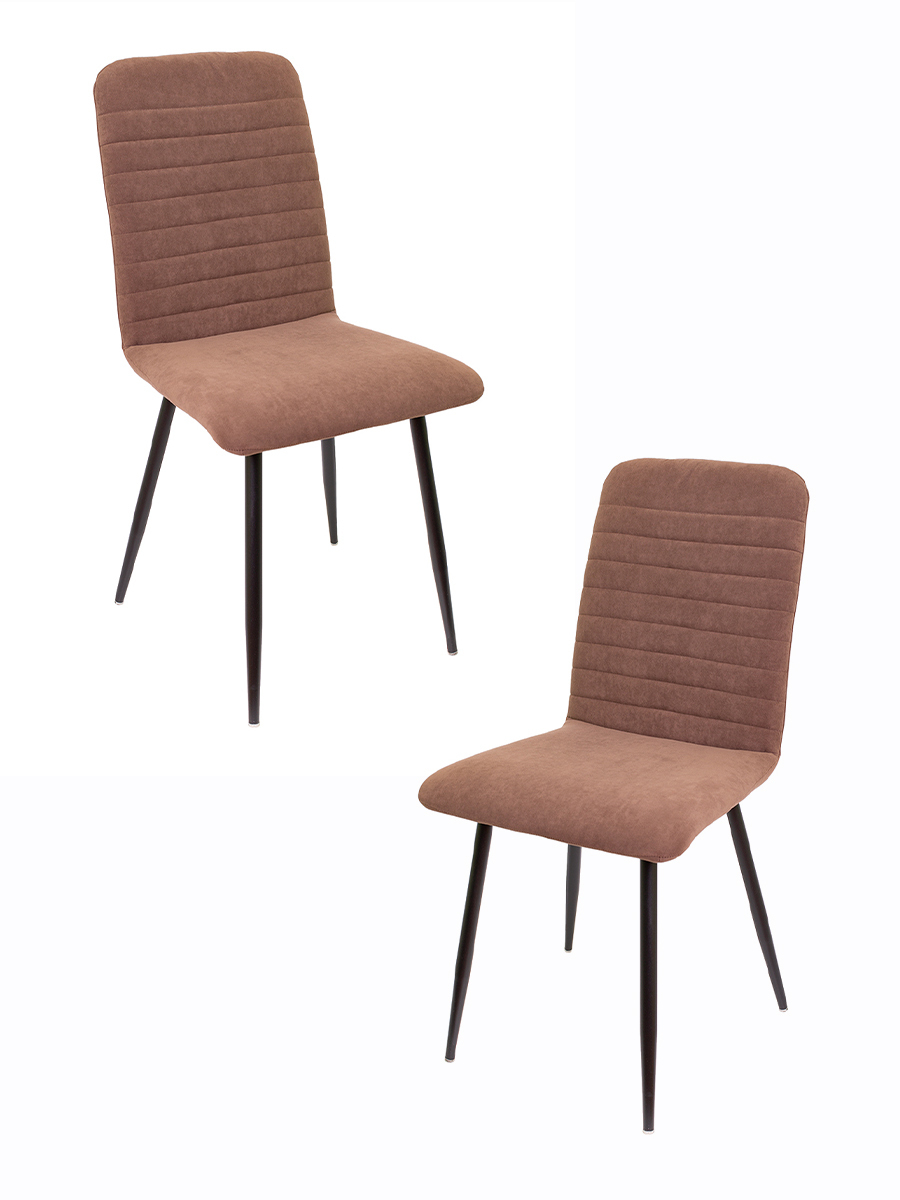 Комплект стульев для кухни DecoLine Поло 2шт, черный/коричневый