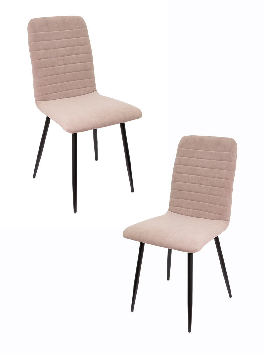 Комплект стульев для кухни DecoLine Поло 2шт, черный/капучино