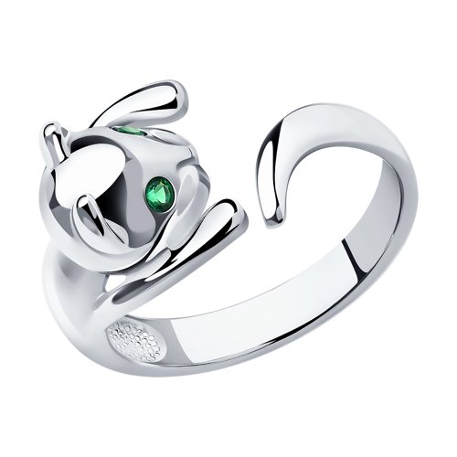 Кольцо из серебра р. 15 SOKOLOV 94011327, фианит