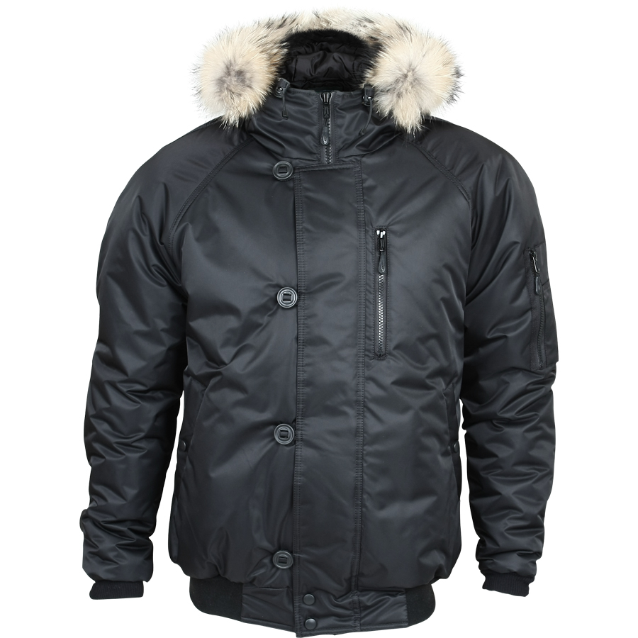 Куртка Аляска укороченная черная твил 44-46/170-176