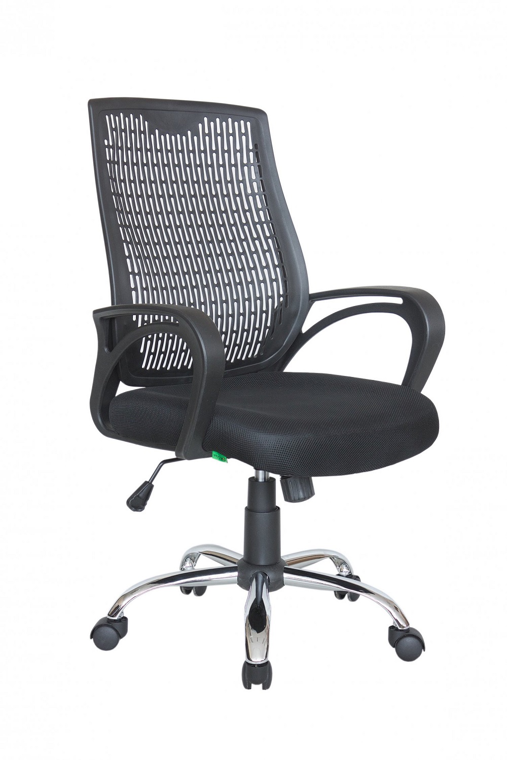 Кресло офисное Riva Chair 8081, черный/черный пластик