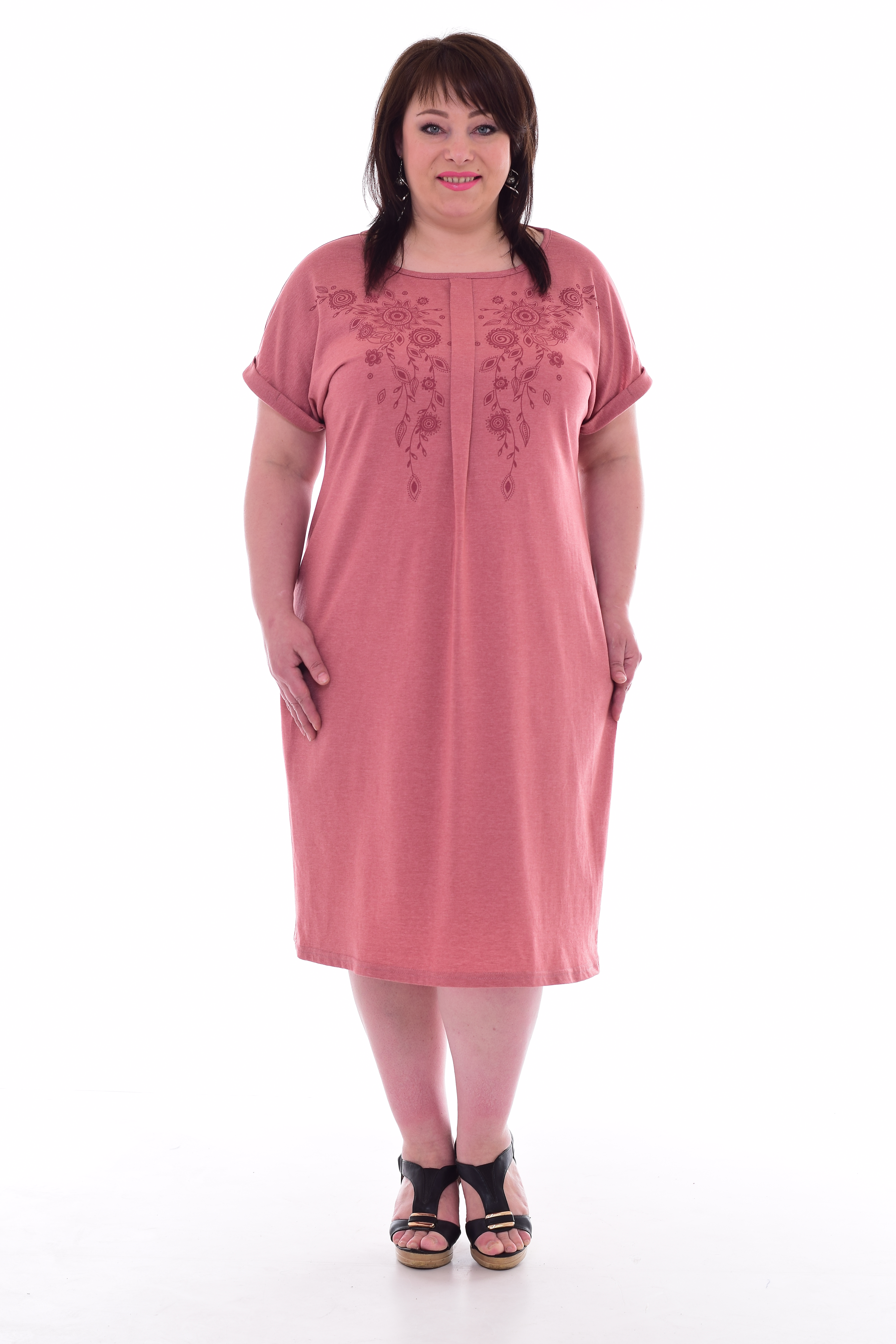 Платье женское Новое кимоно 4-67 розовое 46 RU