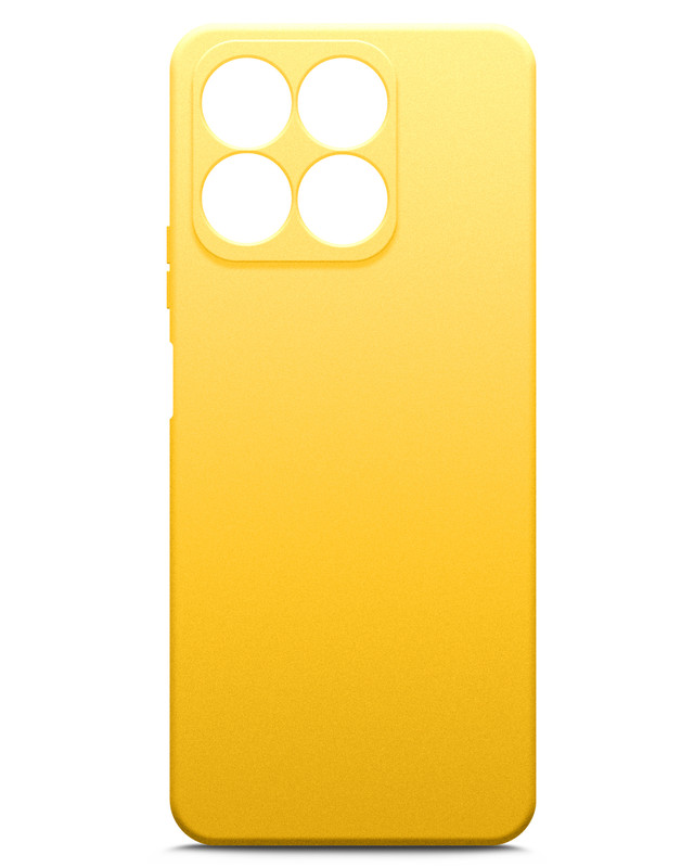 Чехол Brozo на Honor X8a, силиконовый желтый(матовый)