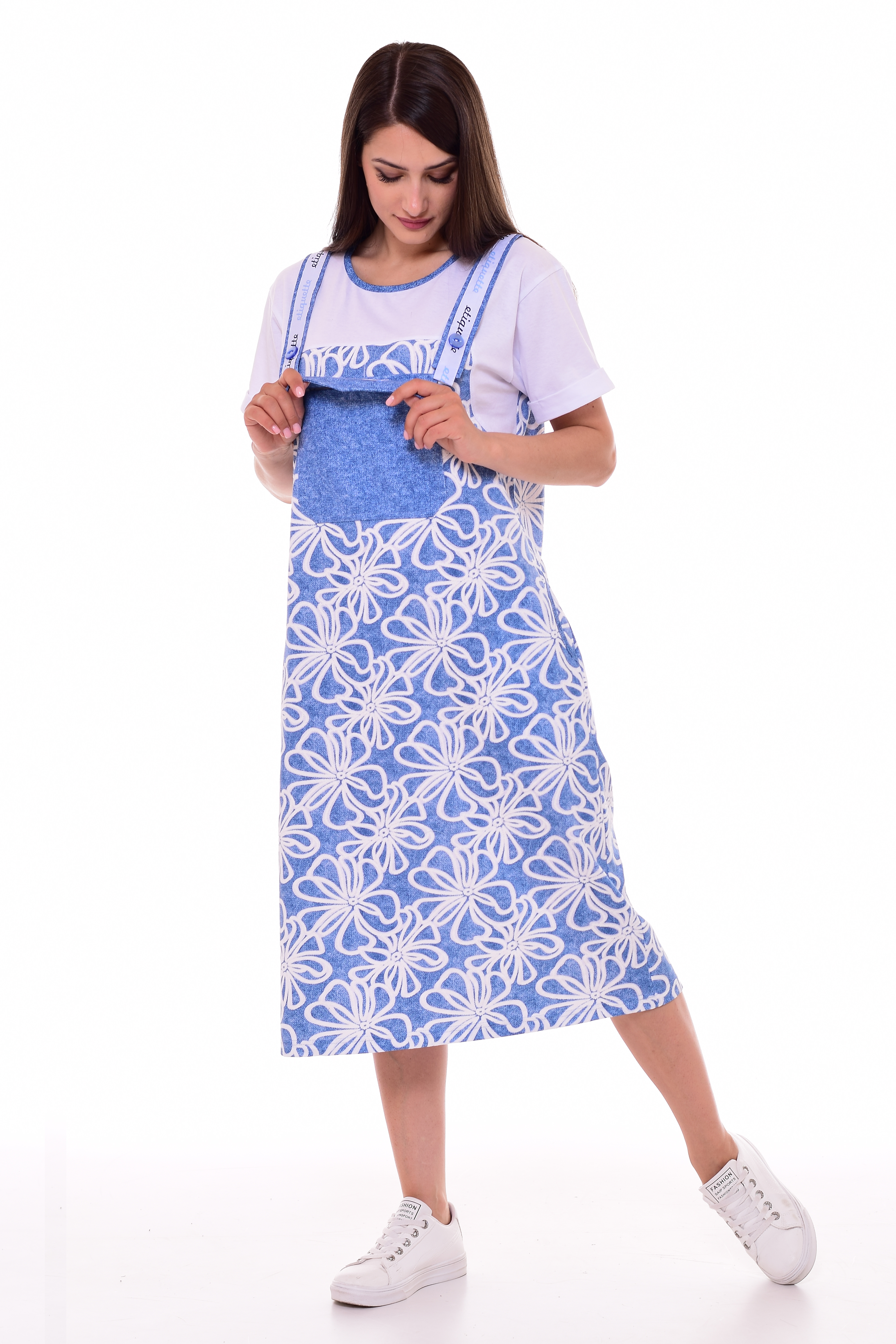 Сарафан женский Новое кимоно 4-089 голубой 58 RU