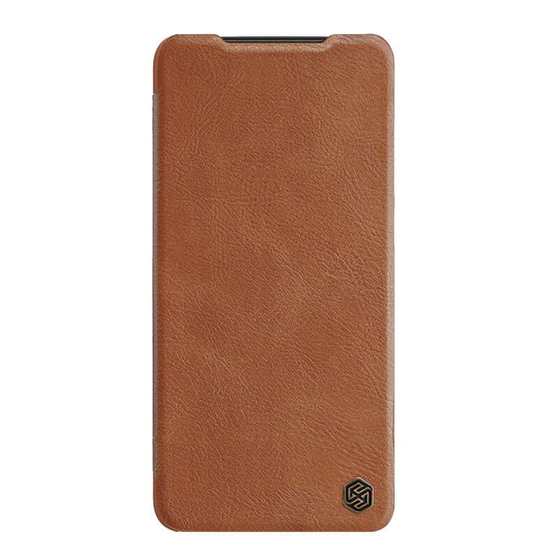 Чехол-книжка Nillkin Leather Qin Pro c защитой камеры для Xiaomi Poco F4 (коричневый)