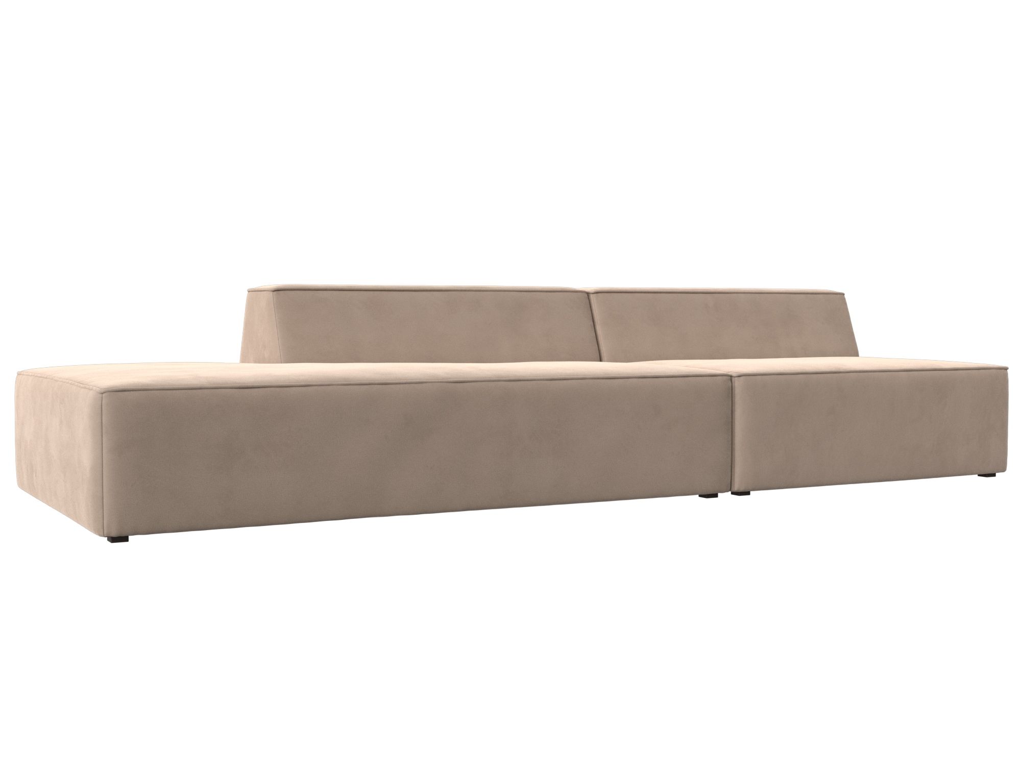 Прямой модульный диван Лига Диванов Монс Модерн левый 280х110х70 см, бежевый