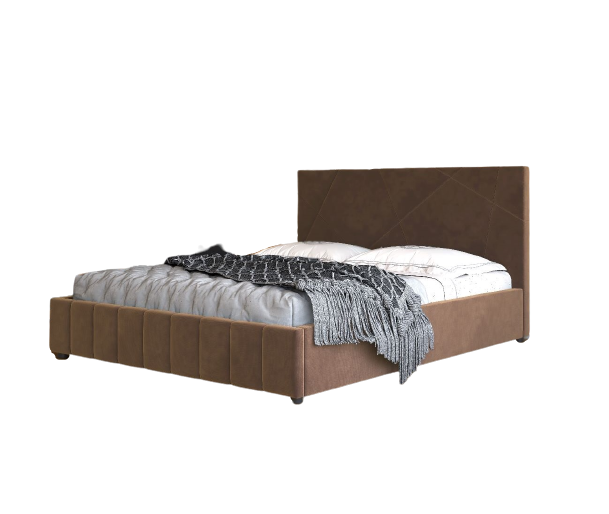 Кровать Bravo Мебель Нельсон абстракция 160х200 коричневый
