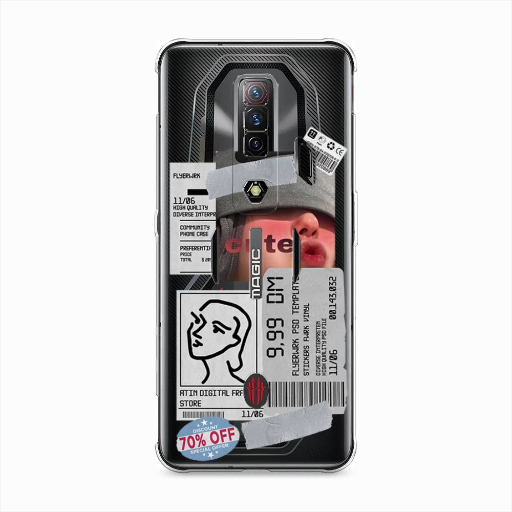Чехол на ZTE Nubia Red Magic 7S "Cute girl collage"