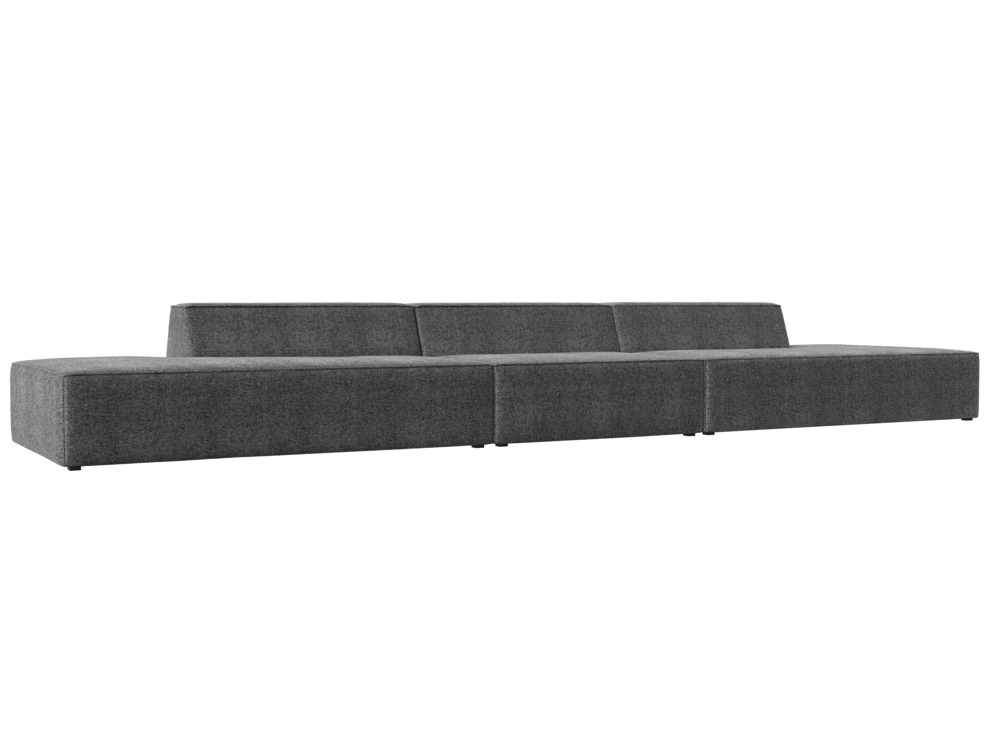 Прямой модульный диван Лига Диванов Монс Лонг 450х110х70 см, серый