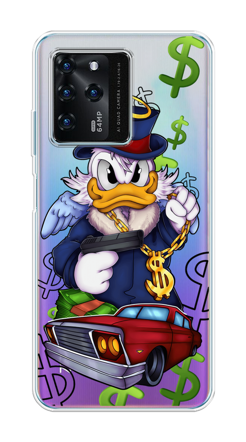 Чехол на ZTE Blade V30 "Scrooge McDuck with a Gold Chain"
