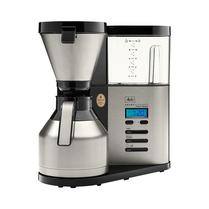 Кофеварка капельного типа Melitta Elegance Therm DeLuxe серебристый, черный