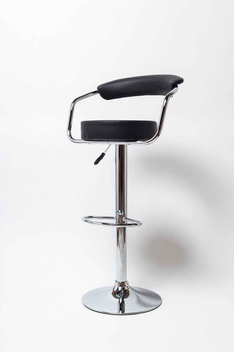Барный стул La Room BN-1080,черный, хром/черный