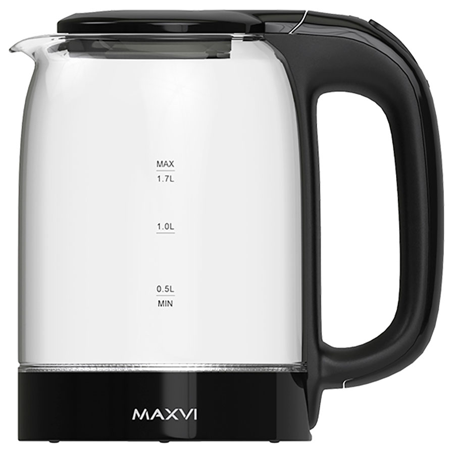 Чайник электрический Maxvi KE1741G 1.7 л черный, прозрачный