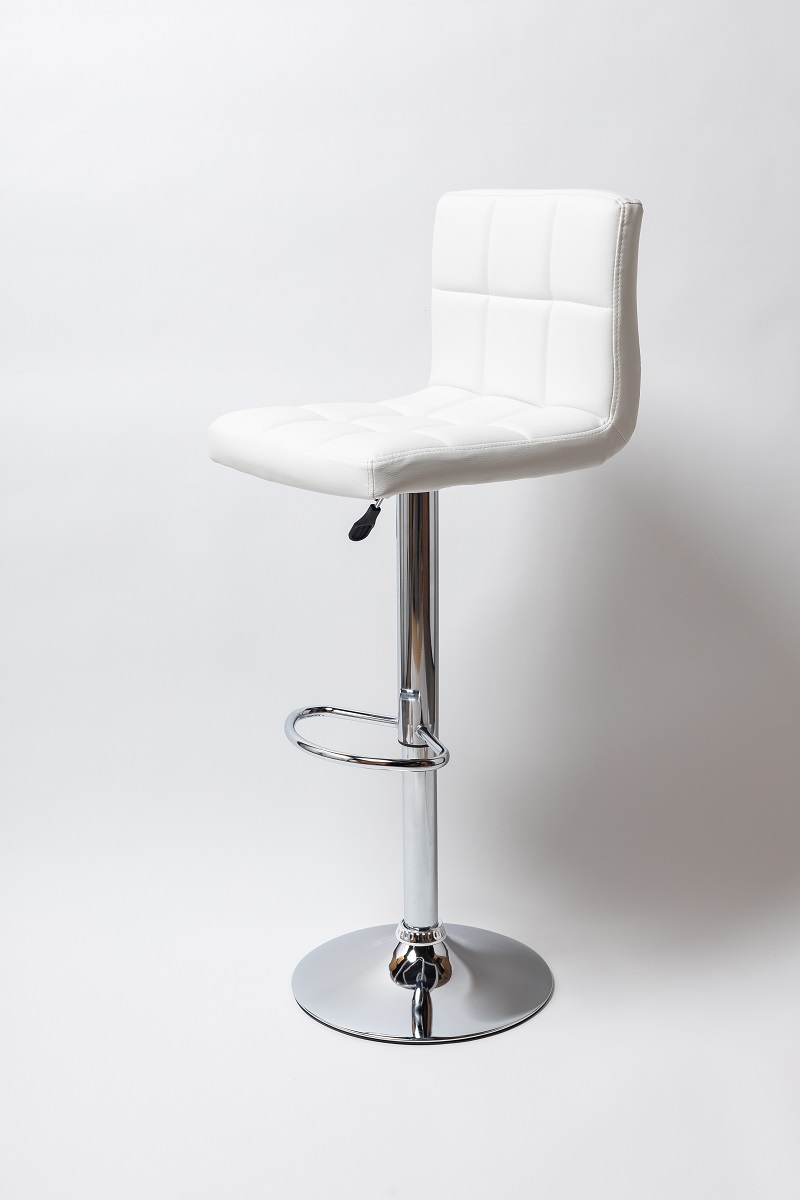 Барный стул La Room BN-1012,белый, хром/белый