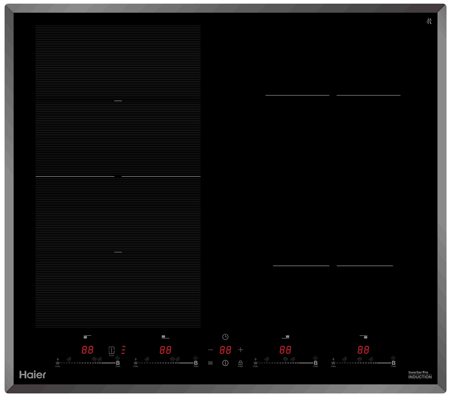 Встраиваемая варочная панель индукционная Haier HHY-Y64BFVB черный