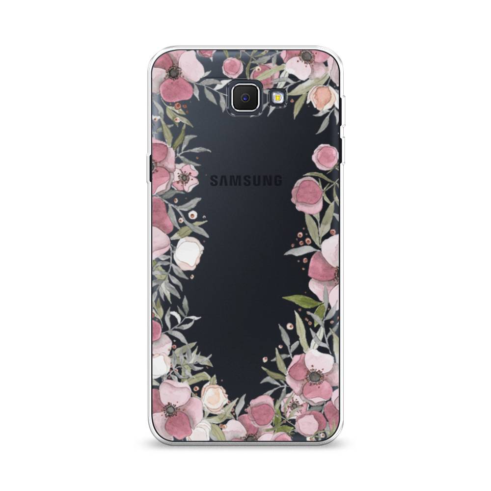 Чехол Awog на Samsung Galaxy J5 Prime 2016/Самсунг J5 Prime 2016 "Розовая цветочная рамка"