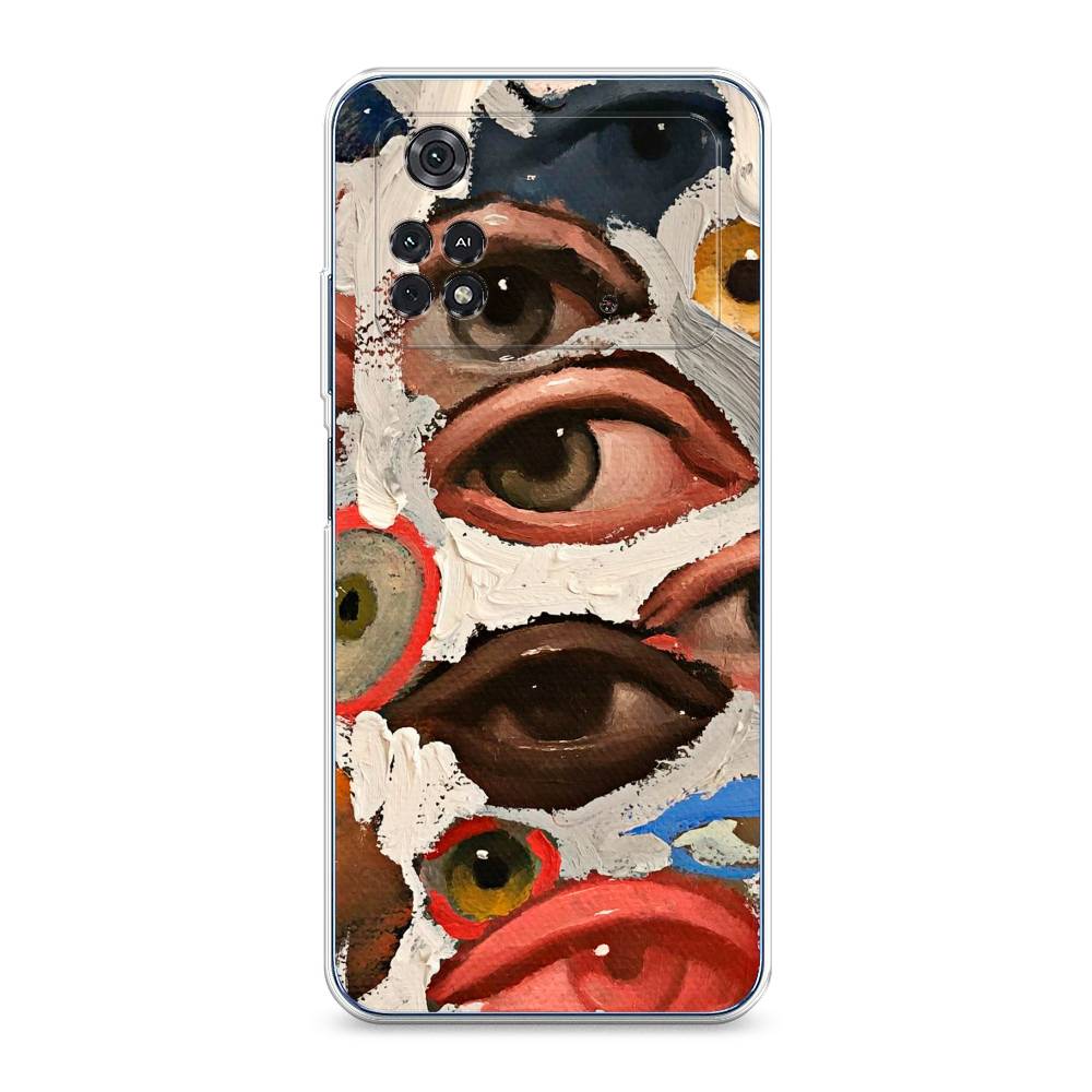Чехол Awog  на Poco M4 Pro 4G "Глаза масляная живопись"