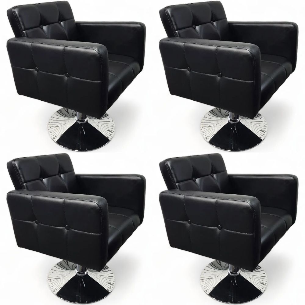 Парикмахерское кресло Аврора, Черный, 4 кресла