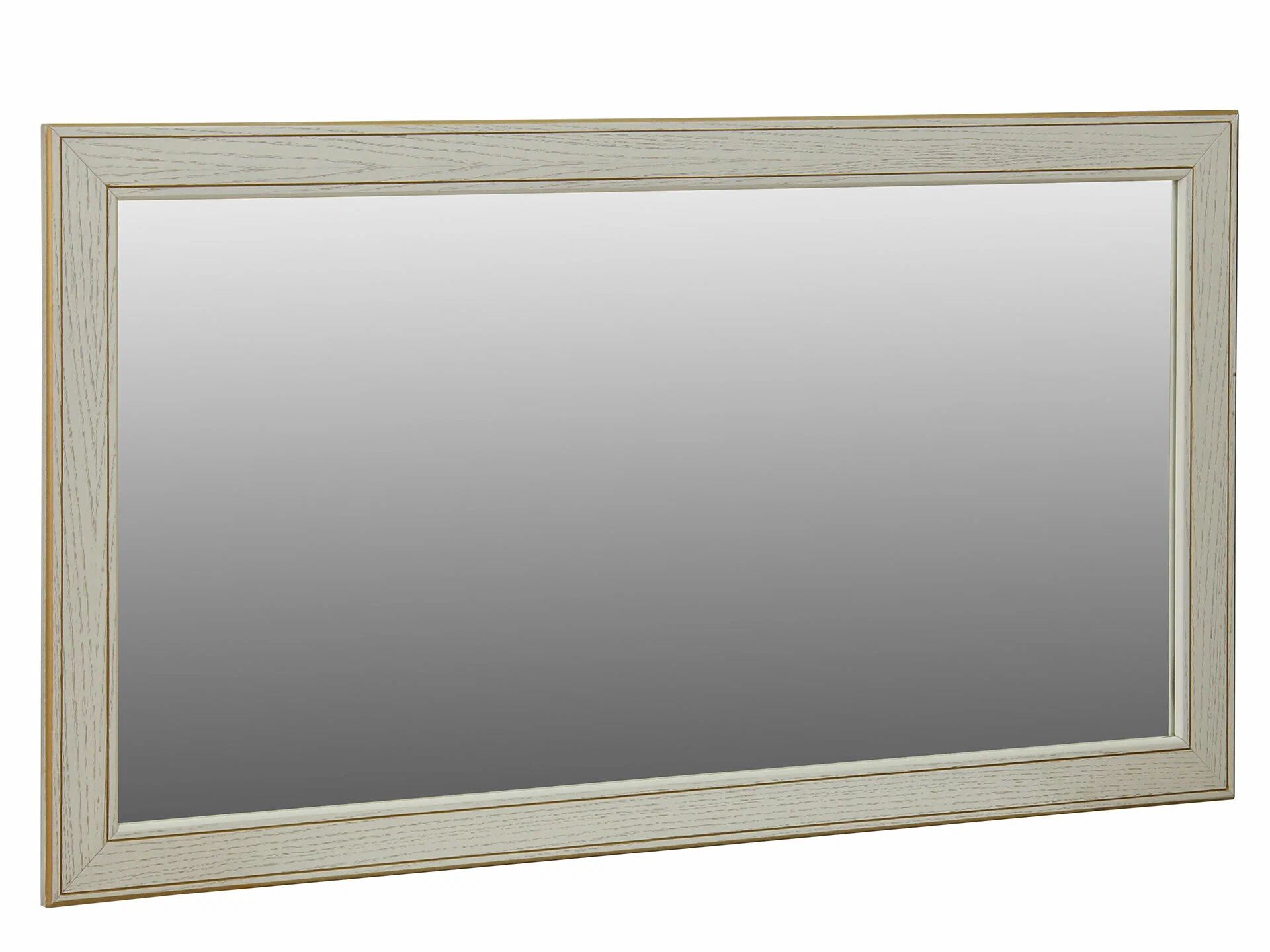Зеркало настенное Мебелик 2391 60х110 см, белый ясень/золото