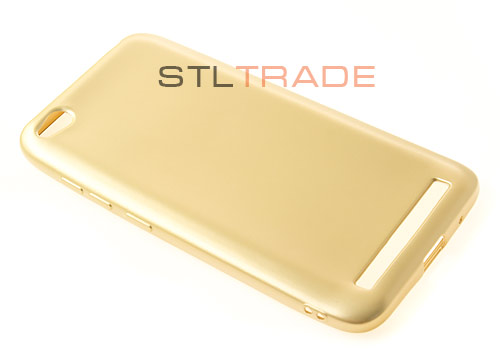 Силиконовый чехол TPU Case Металлик для Xiaomi Redmi 5A золотой
