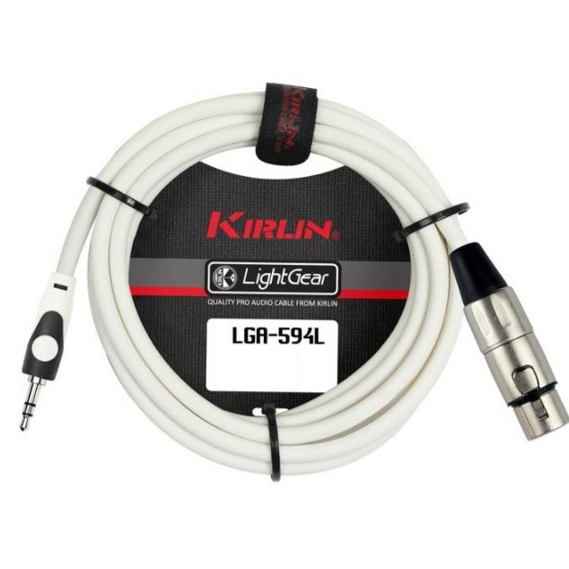 Кабель аудио 1xMini Jack - 1xXLR Kirlin LGA-594L 6M WH