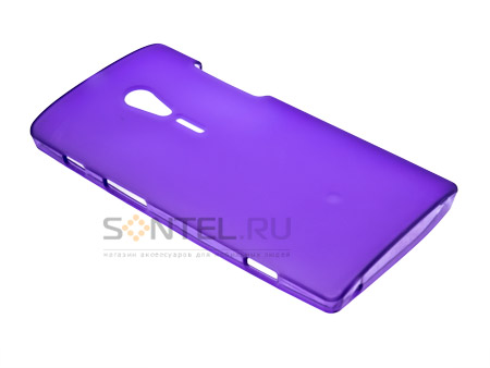 Силиконовый чехол для Sony Xperia Ion фиолетовый в тех.уп.