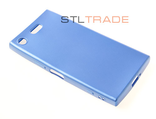 Силиконовый чехол TPU Case Металлик для Sony XZ1 com голубой