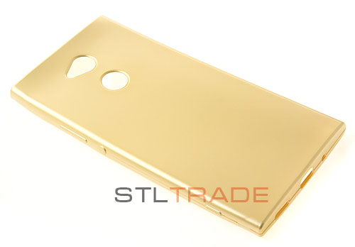 Силиконовый чехол TPU Case Металлик для Sony XA2 ultra dual золото