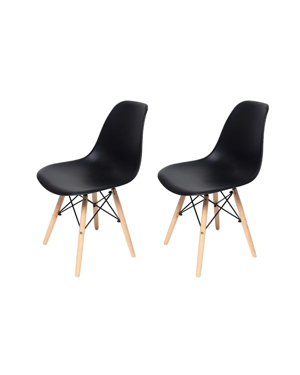 Комплект стульев для кухни, 2 шт. ЦМ, SC-001, черный, пластиковый