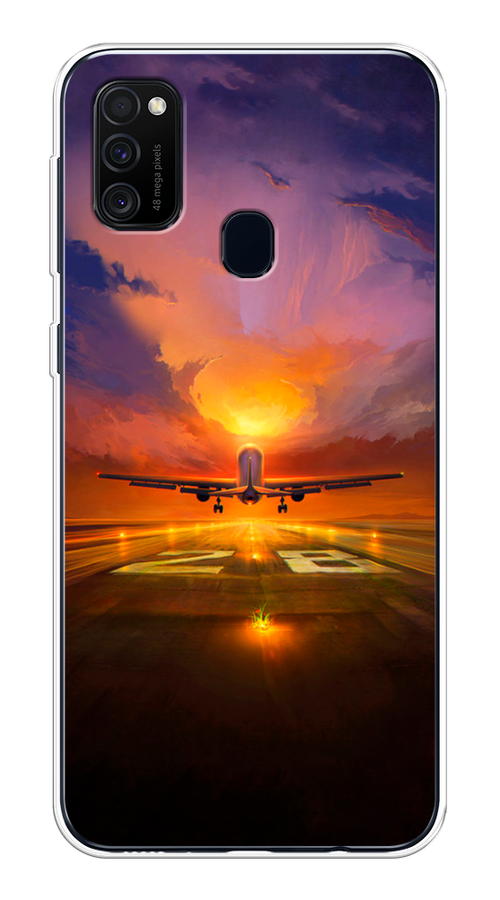 Чехол на Samsung Galaxy M30s/M21 "Самолет на посадке"