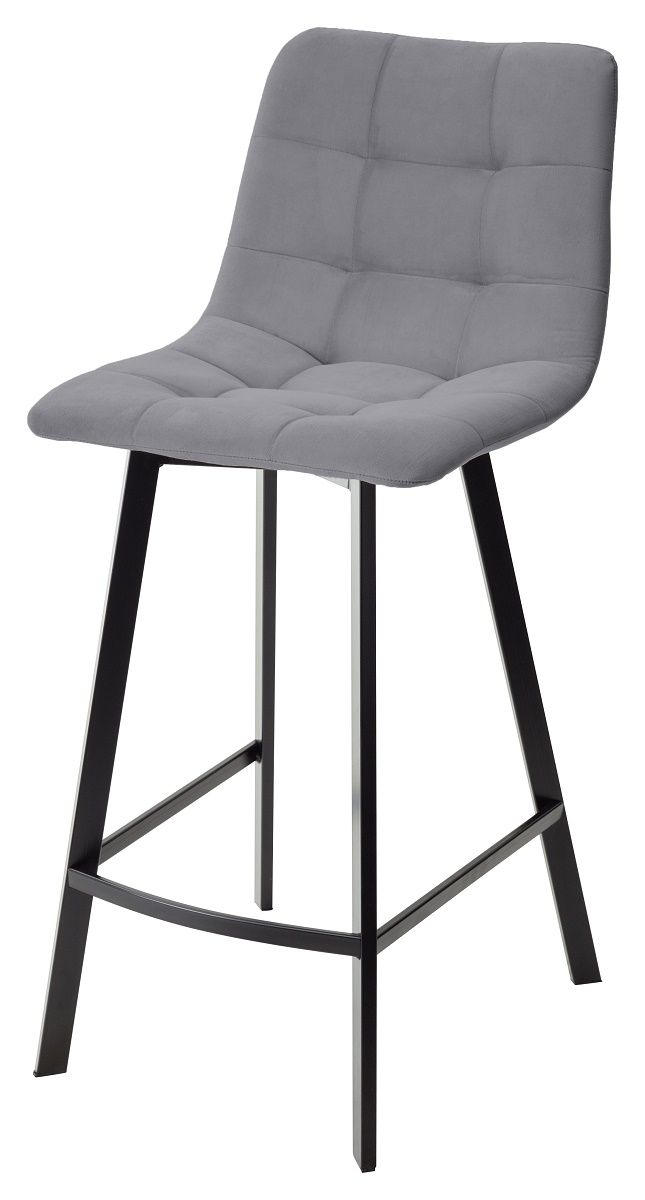Комплект полубарных стульев 2 шт. M-CITY CHILLI-QB SQUARE серый/черный