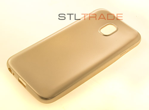 Силиконовый чехол TPU Case Металлик для Samsung J3 (2017) золотой