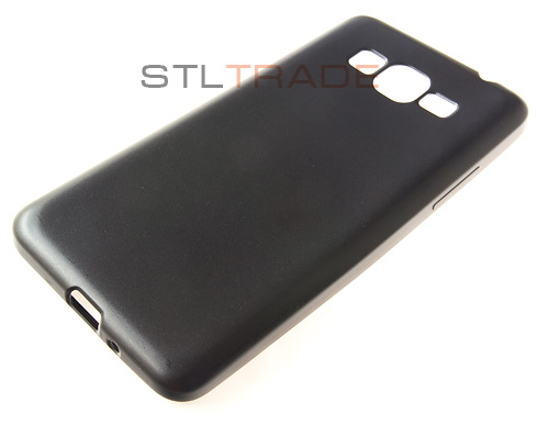 Силиконовый чехол TPU Case Металлик для Samsung G530 черный