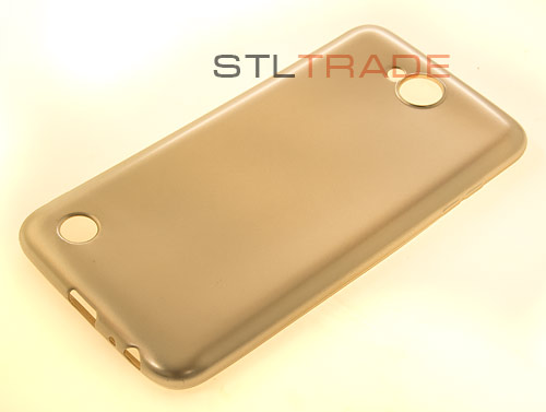 Силиконовый чехол TPU Case Металлик для LG K10 Power золотой
