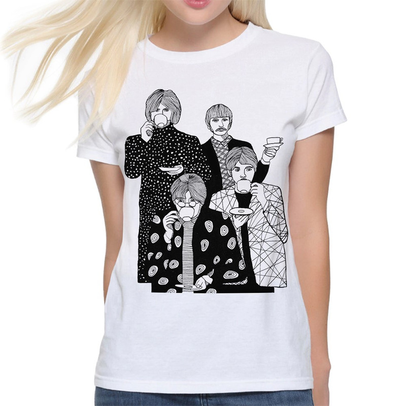 Футболка женская Dream Shirts The Beatles белая 2XL