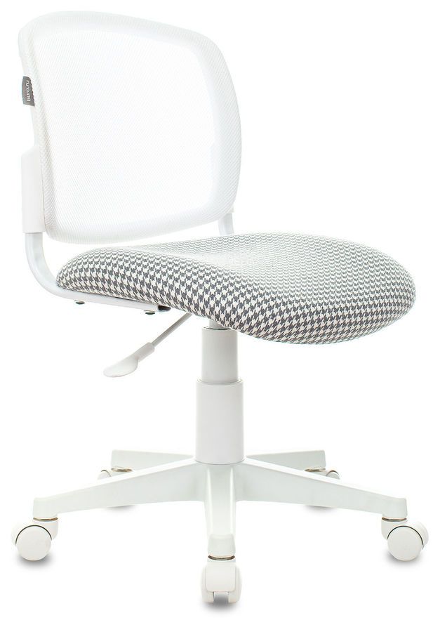 Кресло детское Бюрократ CH-W296NX, на колесиках, сетка/ткань, серый/белый [ch-w296nx/gf-lt