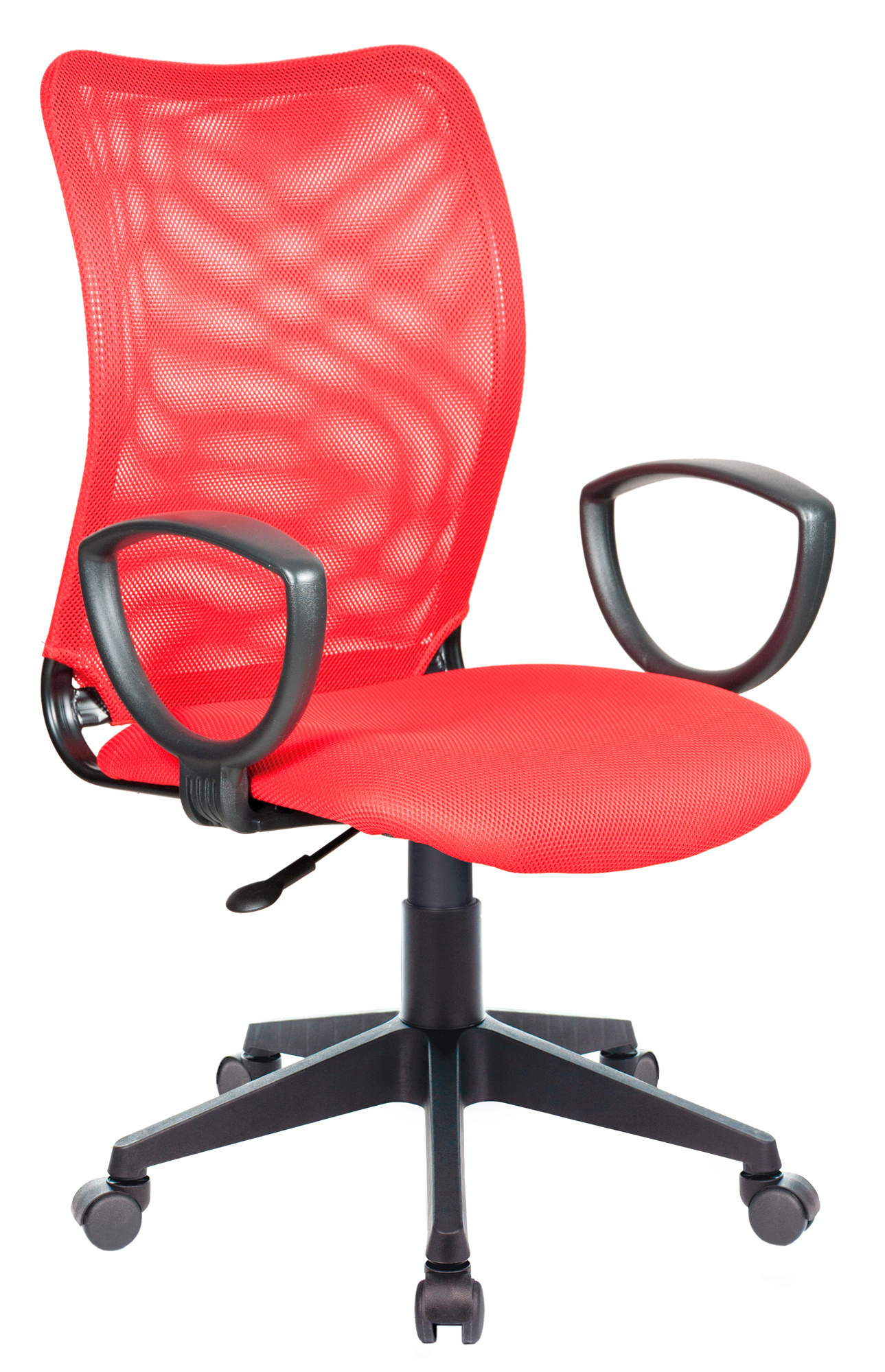 Кресло Бюрократ CH-599AXSN, на колесиках, сетка/ткань, красный [ch-599/r/tw-97n]