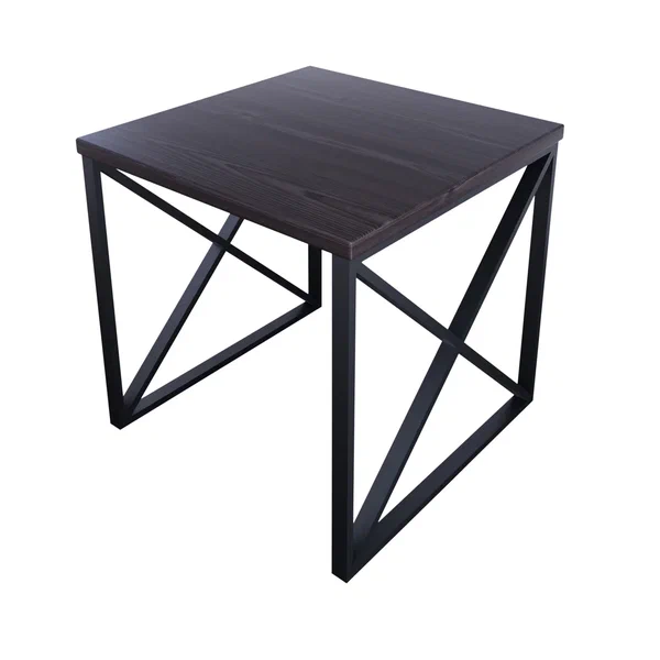 Стол кухонный Solarius Loft с крестообразными ножками 80x80х75, цвет венге, черные ножки