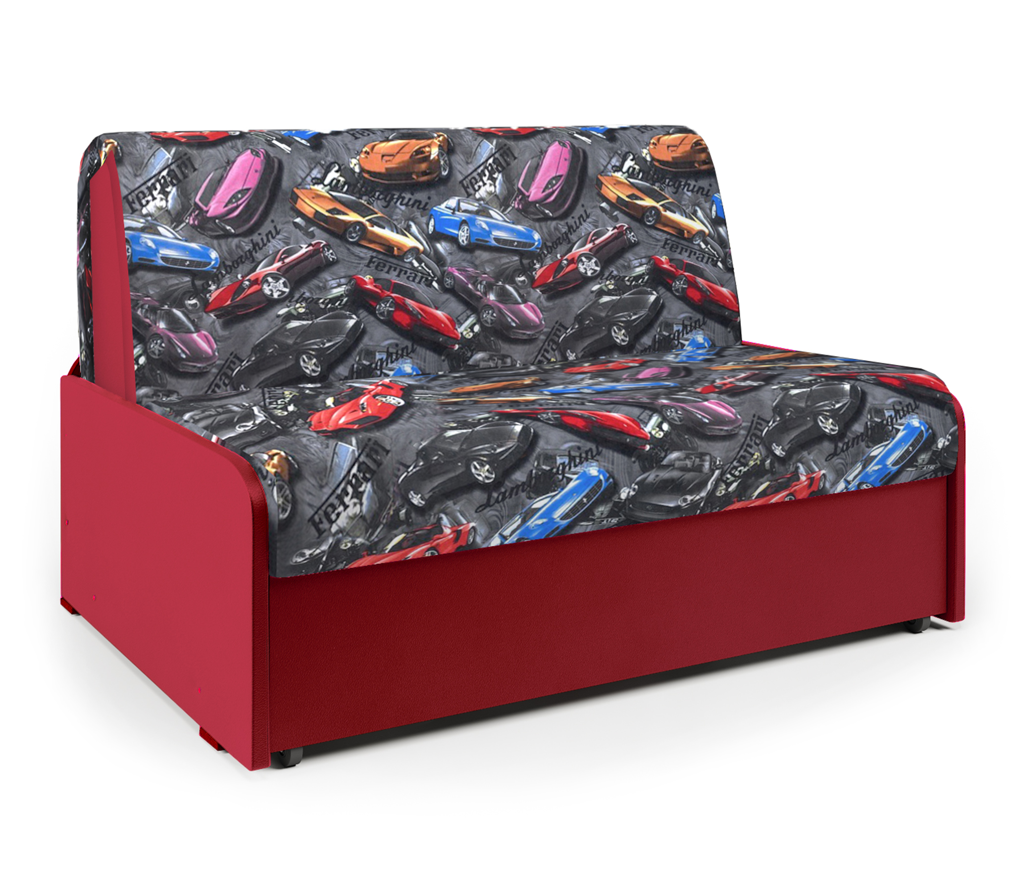 Диван кровать Шарм-Дизайн Коломбо БП 160 машинки и красный