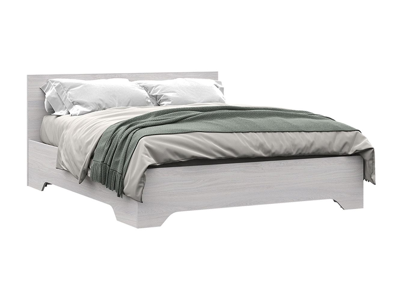 Двуспальная кровать Стендмебель Вена Ясень Анкор светлый 160х200 см Анатомическое