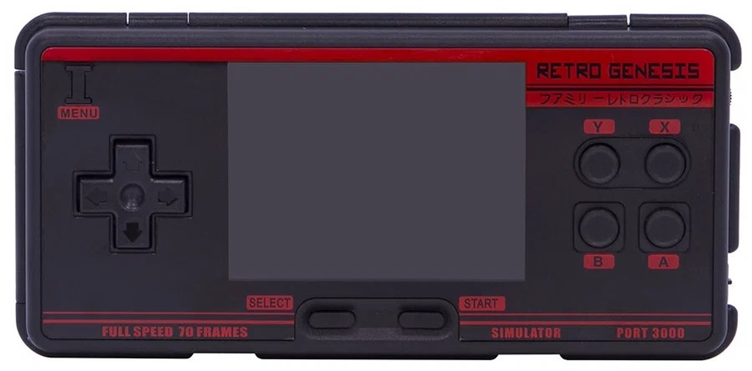 Портативная игровая приставка Retro Genesis Port 3000 встроенных игр Черный