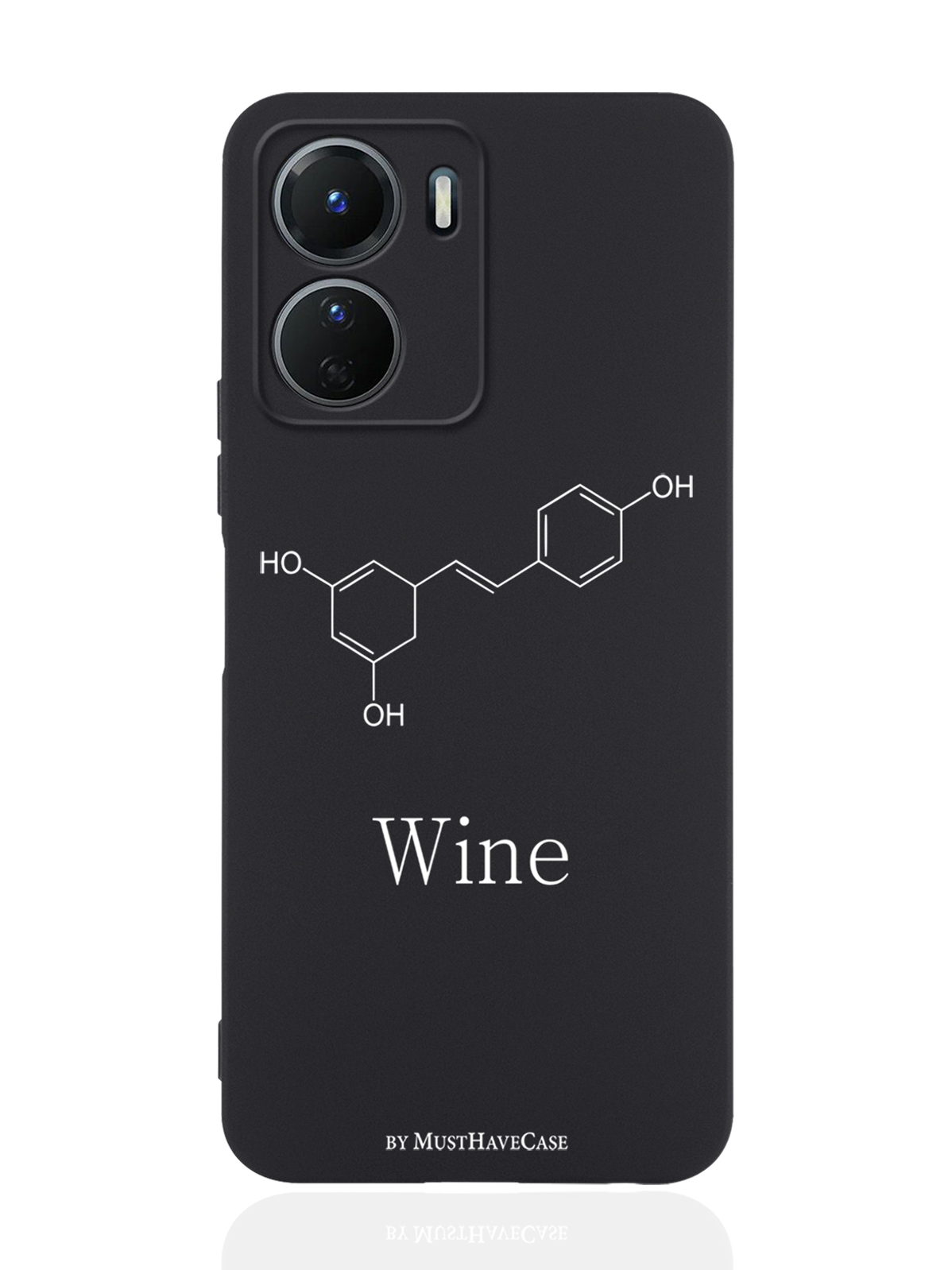 Чехол MustHaveCase для Vivo Y16 Молекула вина черный