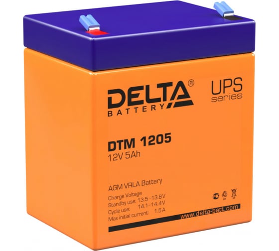 Аккумулятор для ИБП Delta А/ч В (DTM 1205 (12V/5Ah)_D_K)