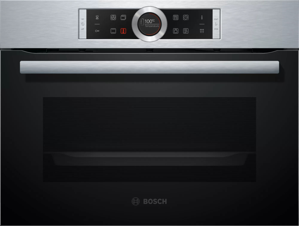 Встраиваемый электрический духовой шкаф Bosch CBG675BS3 серебристый, черный