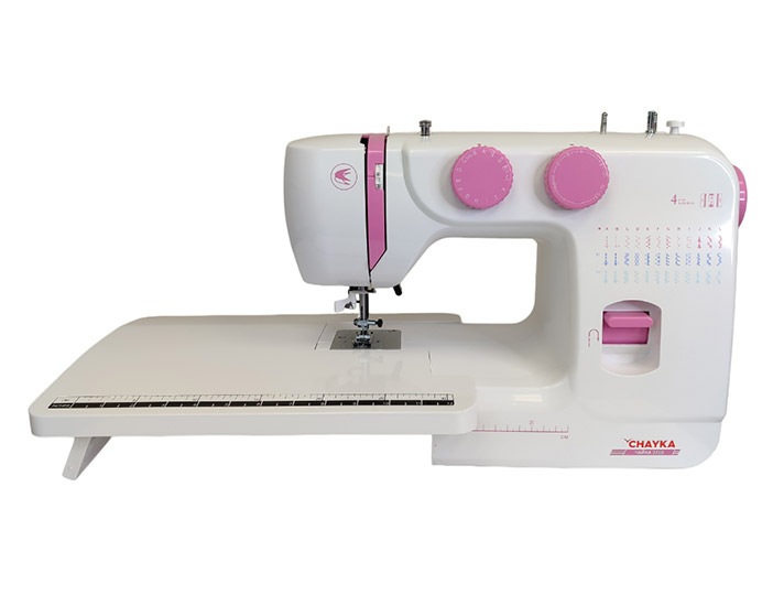 Швейная машина CHAYKA 2250+расширительный столик белый, розовый