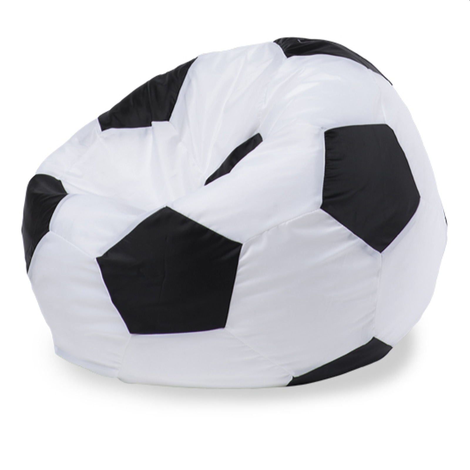 Кресло-мешок «Мяч», XXL (105x105), оксфорд, Белый и черный
