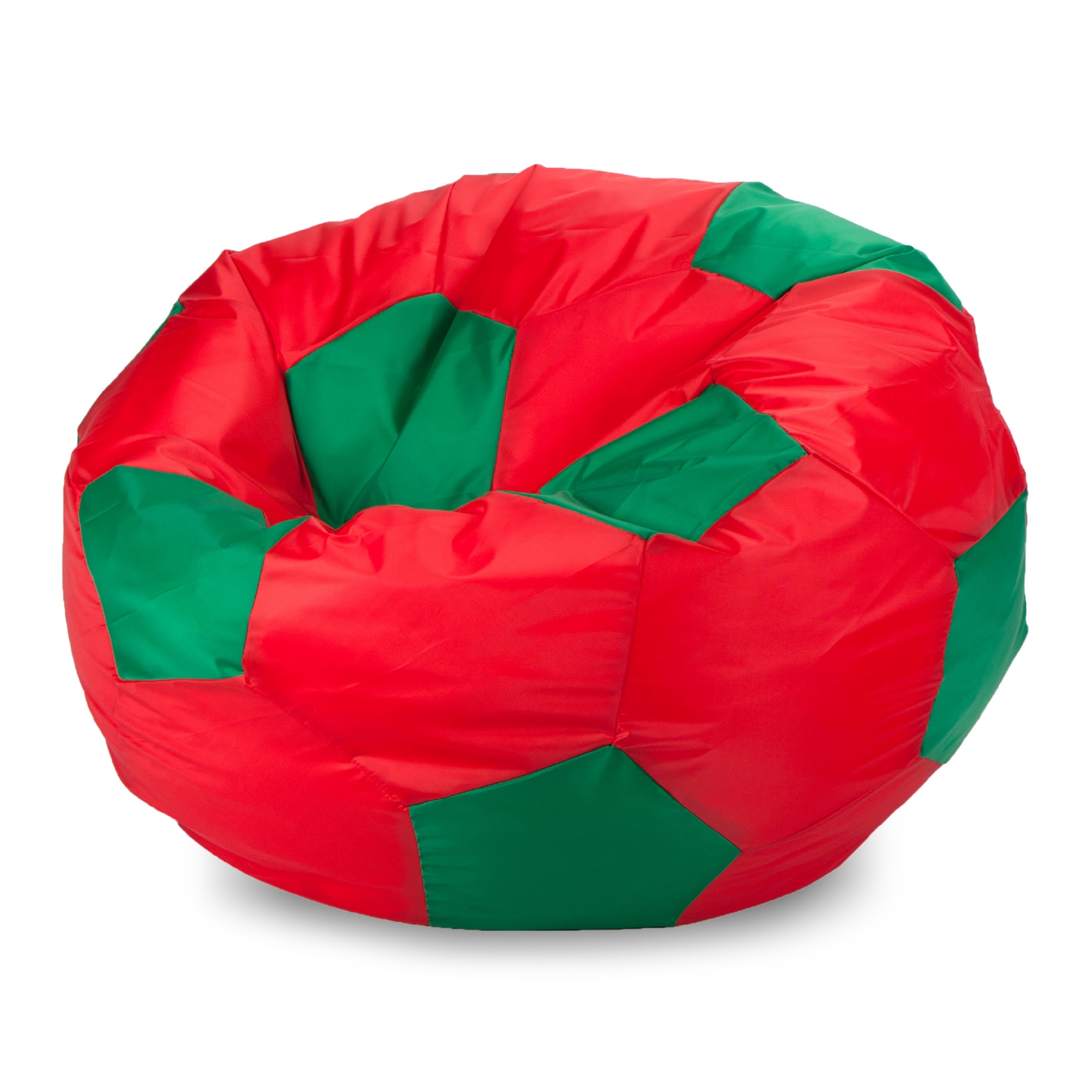 Кресло-мешок «Мяч», XXL (105x105), оксфорд, Красный и зеленый