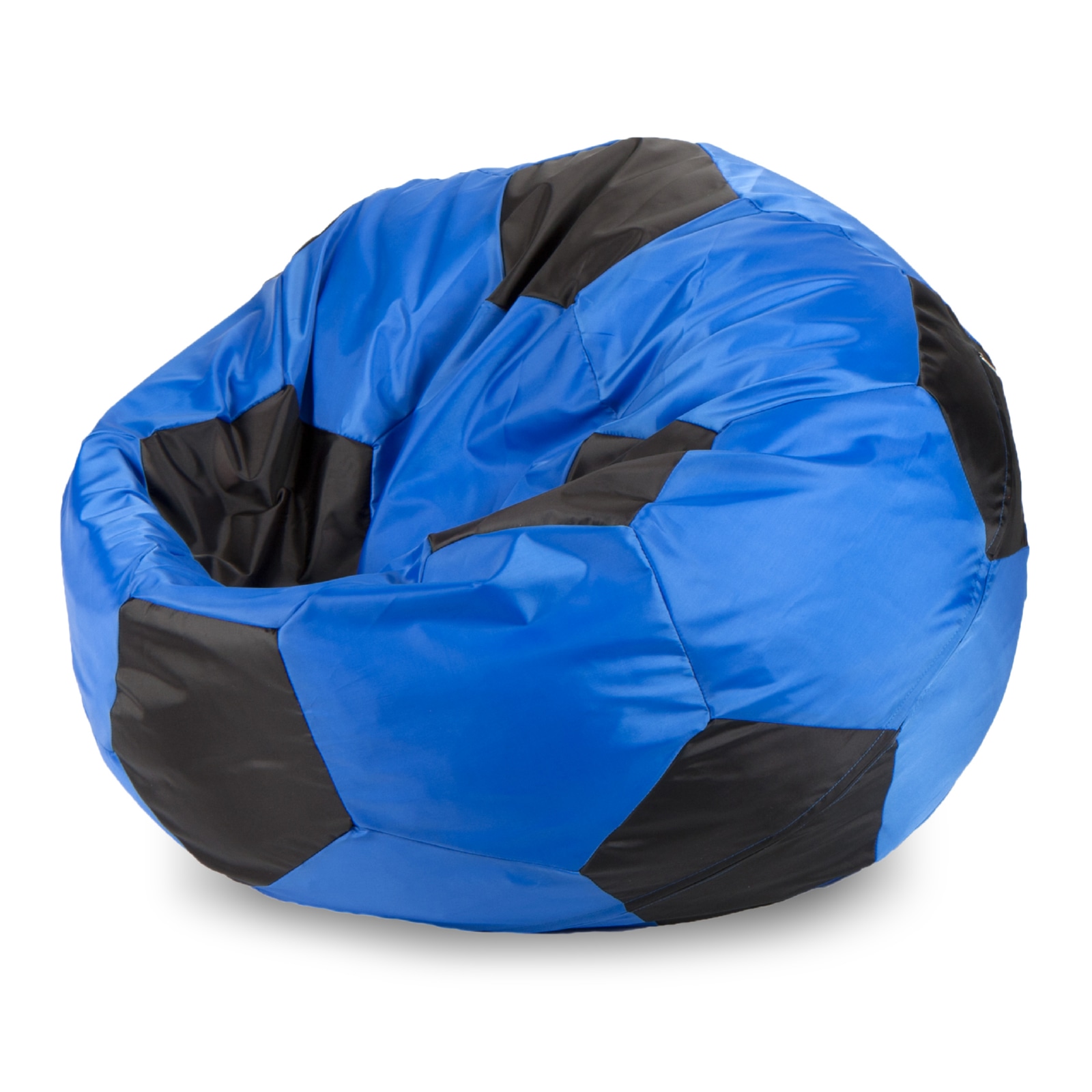 Кресло-мешок «Мяч», XL (95x95), оксфорд, Синий и черный