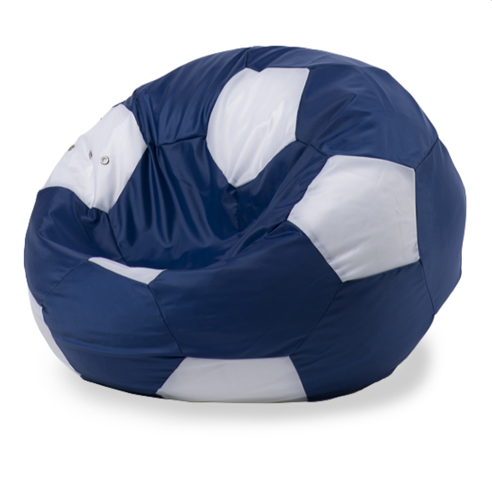 Кресло-мешок «Мяч», XXL (105x105), оксфорд, Синий и белый